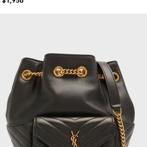 Yves Saint Laurent | Bags | Joe Mini Ysl Quilted Lambskin Bucket Bag ...